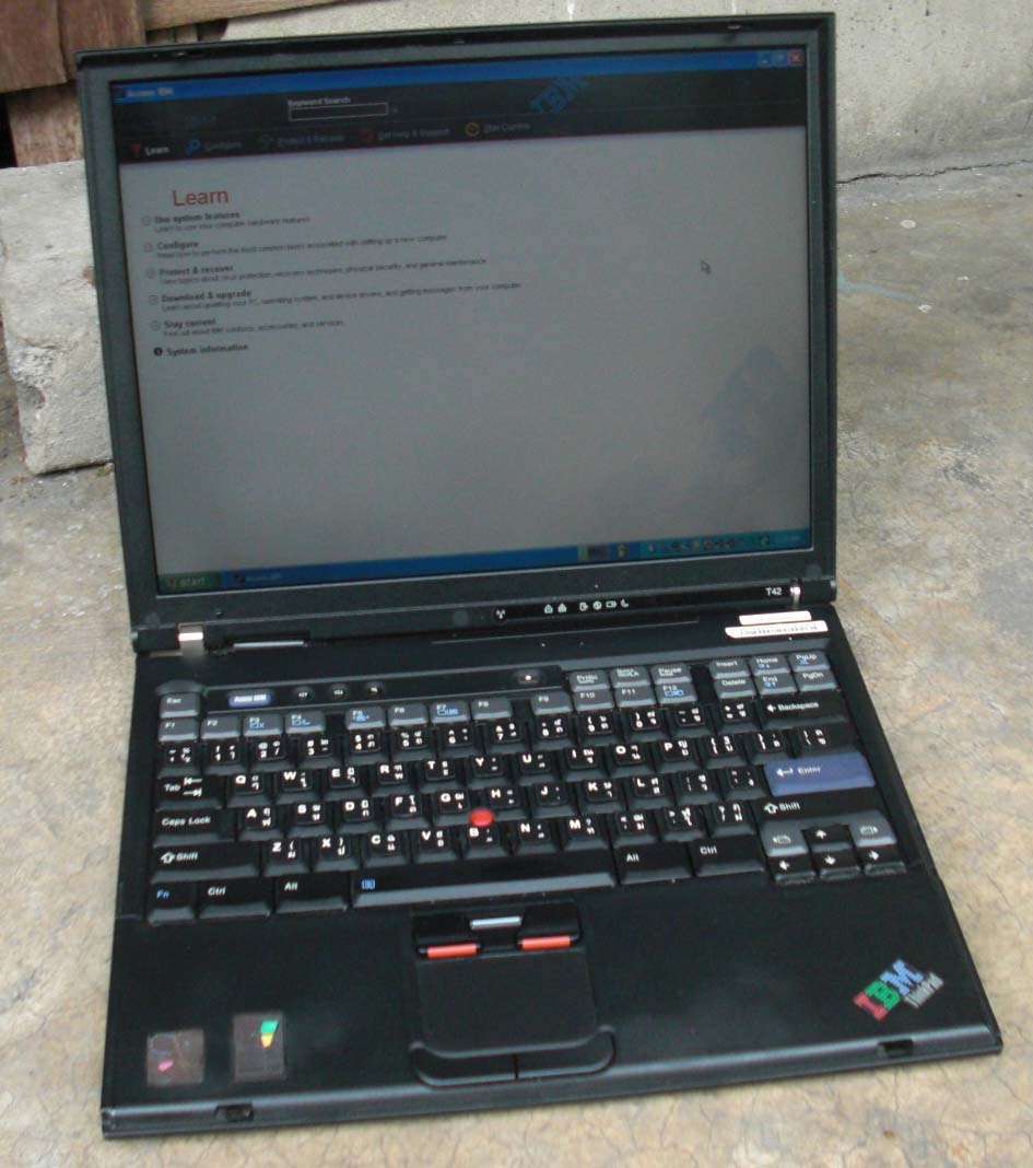 ประกาศ!! ขาย Notebook IBM T42 รุ่นอึด ใช้งานปรกติทุกอย่าง cpu 1.6g ...